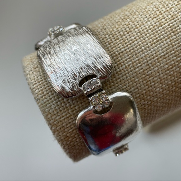 Vintage | Jewelry | Textured Classic Silver Segments Bracelet | Poshmark